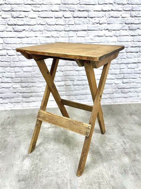 Folding Pine Tables 4 In Antique Bedside Tables