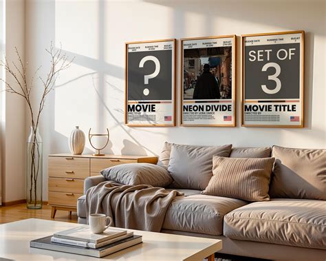 Set Of 3 Custom Movie Posters Personalized Film Lover T Idea