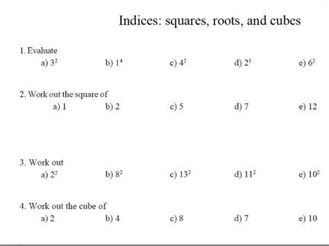 Gcse Maths Squares Routes And Cubes Teaching Resources