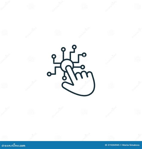Digitalization Icon Monochrome Simple Virtual Assistant Icon For