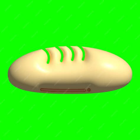 Premium Photo 3d Bread Asset With A Greenscreen Background