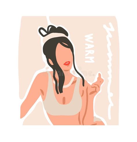Hand Drawn Vector Abstract Graphic Contemporary Aesthetic Fashion