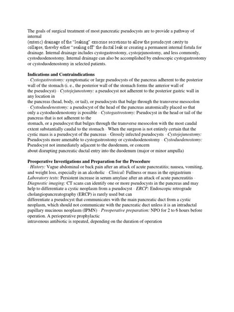Open Cystojejunostomy Pdf Pancreas Anatomy
