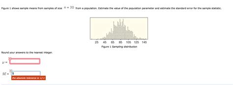 solved figure 1 shows sample means from samples of size n