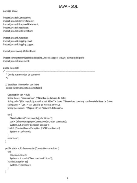 Java Sql Pdf Software De Gestión De Datos Recuperación De