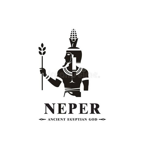 Silueta De Neper Dios Antiguo De Egipto Ilustración Del Vector Ilustración De Templo Papiro