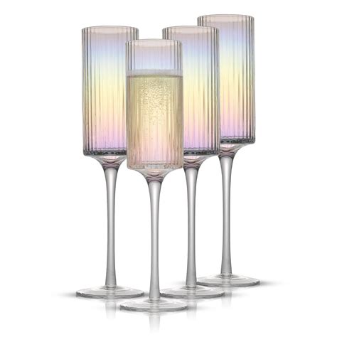 Christian Siriano New York Chroma Iridescent Champagne Flute Glass 6