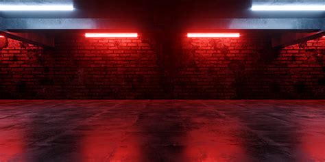 외계인 공상 과학 미래형 우주선 격납고 큰 콘크리트 시멘트 아스팔트 벽돌 지하실 돌담 복도 스튜디오 조명 쇼룸 현실적인 벙커 차고 3d 렌더링 0명에 대한 스톡 사진 및