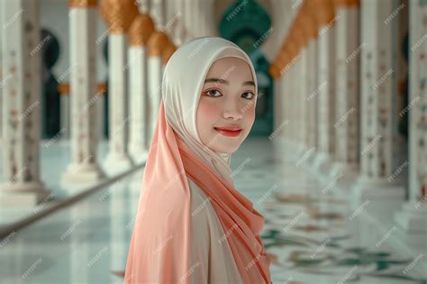 Premium Photo Generative Ai Image Of Beautiful Asian Muslim Girl