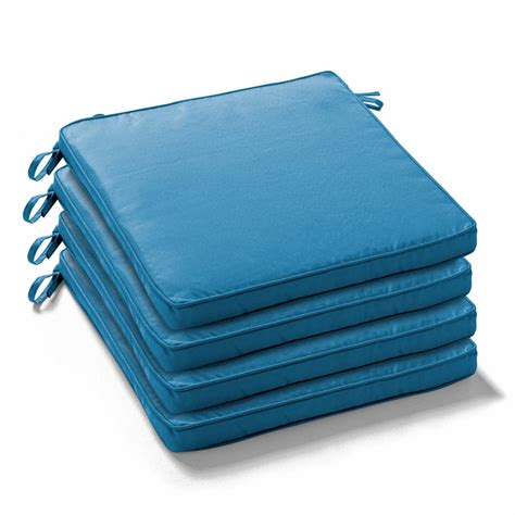 Lot de 4 galettes de chaise d extérieur unies 40 x 40 cm Oviala