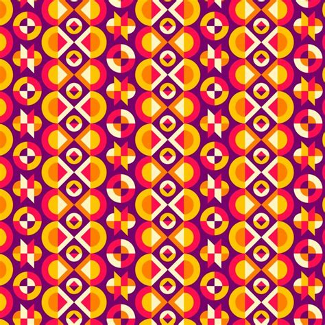 Free Vector Flat Design Colorful Geometric Pattern