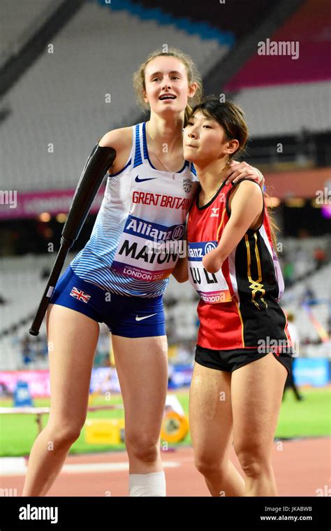 Polly Maton And Lu Li Competing At The World Para Athletics