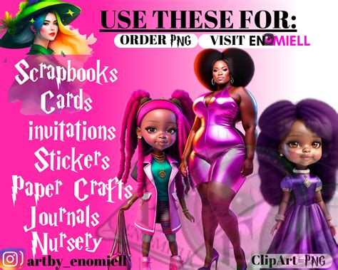 Curvy Girl Clipart Plus Size Fashion Clipart Black Ladies Png African