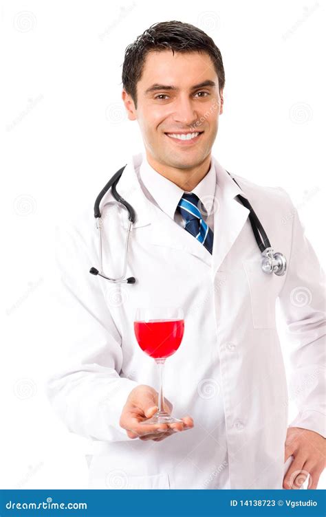 Doctor With Glass Red Wine Stock Image Image Of Medicare 14138723
