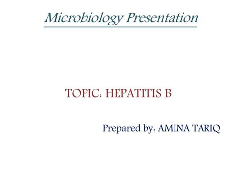 Hepatitis B Pptx