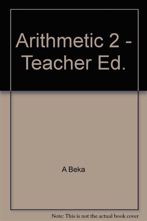Arithmetic 2 Teacher Ed Books