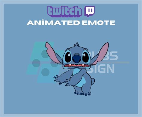 Animated Twitch Emote Stitch Scared Emote Very Scared Emote Cute