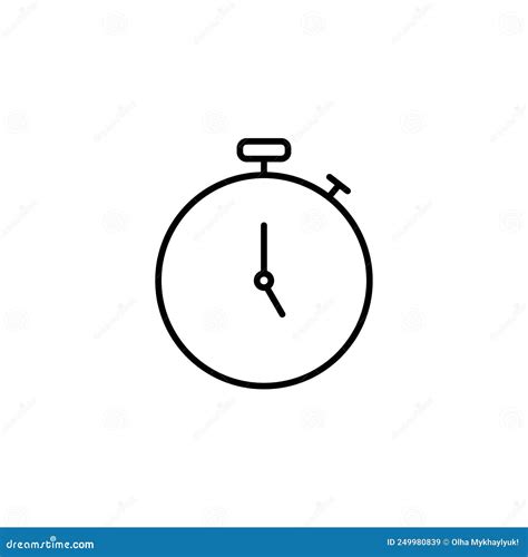 Stopwatch Vector Icon Symbol In Line Art Style For Design Presentation Website Or Apps