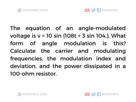 solution calculate the carrier and modulating frequencies the