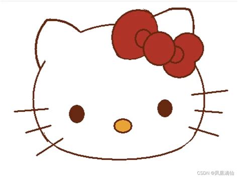 基于c语言easyx图形库绘制hellokitty头像计算机图形学c语言easyx绘制黄脸表情 Csdn博客