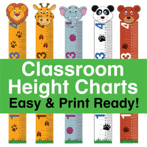 Classroom Height Charts Animals Made By Teachers