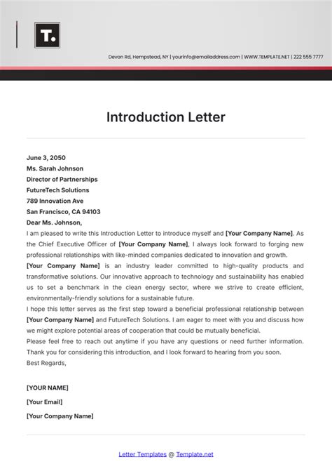 Self Introduction Letter For Visa Slesinger Infoupdate Org
