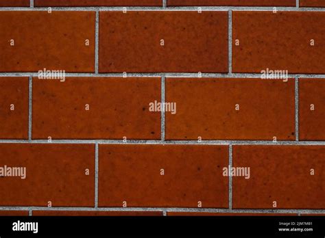 Close Up Dark Red Tile Floor White Cement Filling Gaps Black Spots