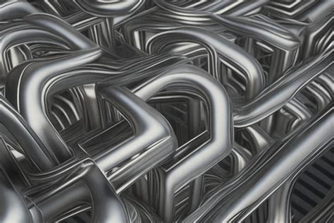 premium photo metallic lines intertwined in a complex pattern