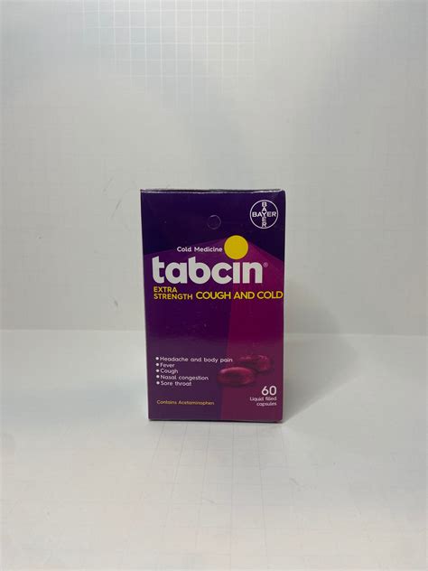 Tabcin Cough And Cold 60 Gelcaps Latin Beauty Product Llc