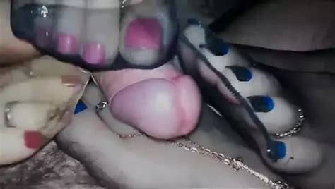 Cum On Nylon Feet And Handjob Beautiful Nails Xhamster
