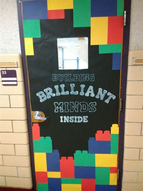 Lego Themed Classroom Door Inspiring Brilliant Minds