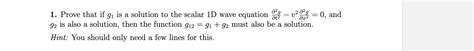 Solved Prove That If G Is A Solution To The Scalar D Chegg
