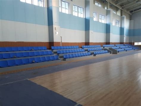 당진 송학문화스포츠센터 체육관 고정식연결의자 관람석의자 삼성인터내쇼날 체육관의자 운동장의자 관람석 경기장의자 조립식관람석