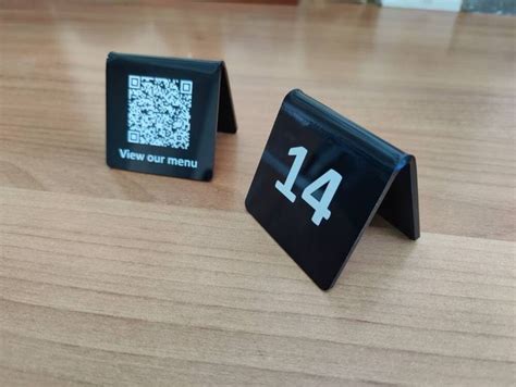 acrylic qr menu stands touchless menu qr stand qr code sign connect