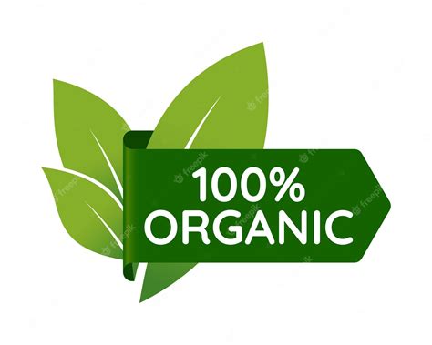 Premium Vector 100 Percent Organic Label Organic Vector Image