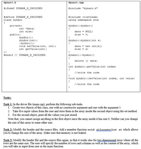 Solved Dynarr H Dynarr Cpp Ifndef Dynarr H Included Chegg