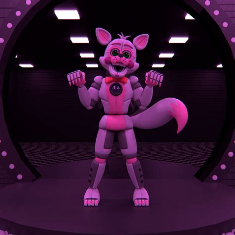 Funtime Foxy On The Stage Prorender By Stixyie On Deviantart