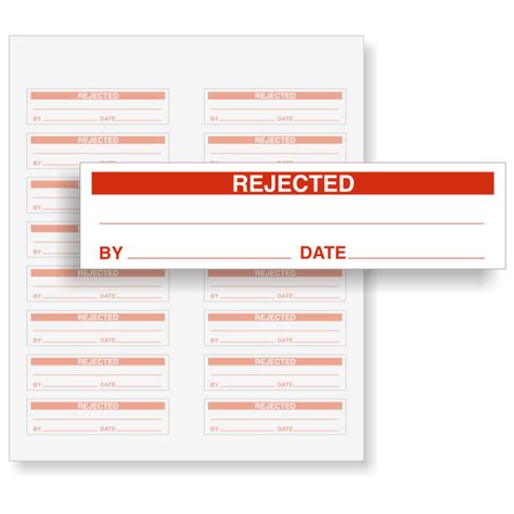 Rejected Quality Control Labels Custom Rejected Labels