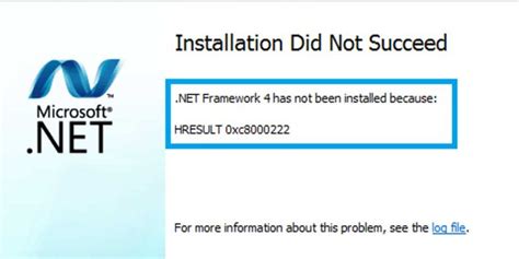 Fix X F NET Framework Installation Error Win