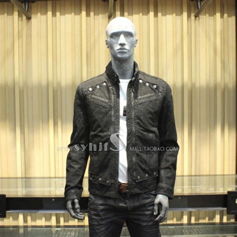 Jackjones杰克琼斯正品 男装 秋款休闲拼接立领皮衣（黑）恒溢轩德服饰