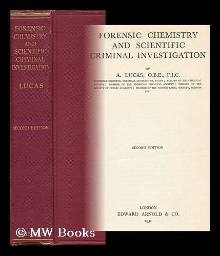 Forensic Chemistry And Scientific Criminal Investigation By Lucas