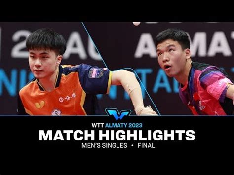 Lin Yun Ju Vs Xiang Peng MS Final WTT Contender Almaty 2023