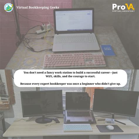 virtual bookkeeping geeks 𝐒𝐭𝐚𝐫𝐭 𝐬𝐦𝐚𝐥𝐥 𝐃𝐫𝐞𝐚𝐦 𝐛𝐢𝐠 💪 your journey to becoming a successful