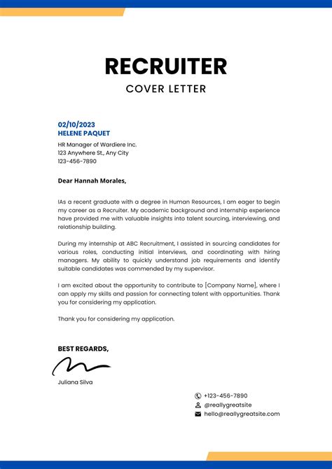 5 Recruiter Cover Letter Examples Templates In 2025 ResumeKraft