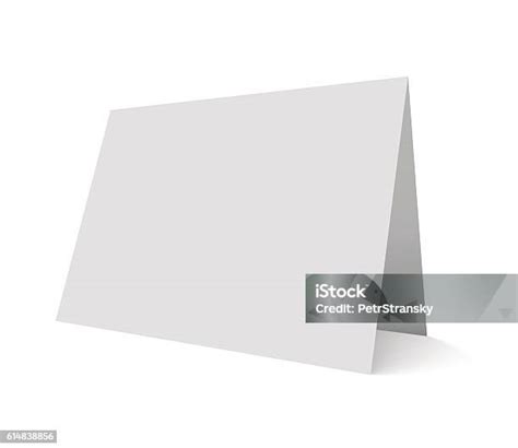Empty Vector Mockup Illustration Greeting Card Isolated On White向量圖形及更多