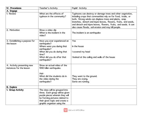 SOLUTION: Lesson plan english 6 - Studypool