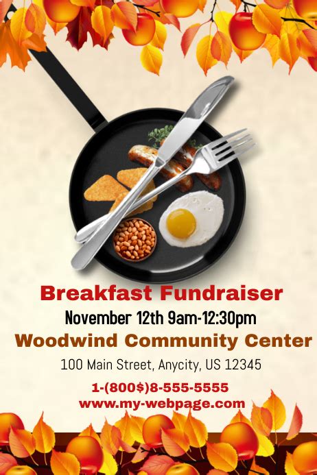 Breakfast Fundraiser Template Postermywall