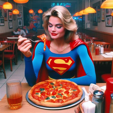 National Deep Dish Pizza Day With Supergirl By Nega1 On Deviantart