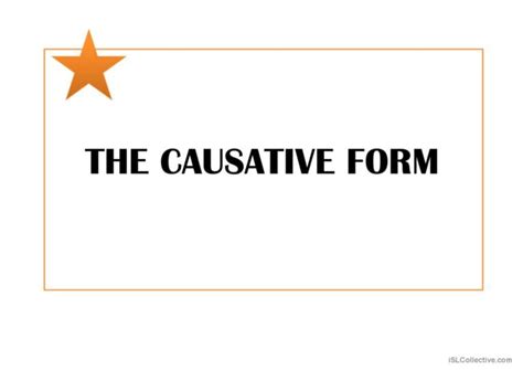 CAUSATIVE FORM ALL TYPES English ESL Powerpoints