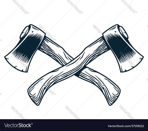 Axe Or Ax Lumberjack Axeman Hatchet For Chop Vector Image